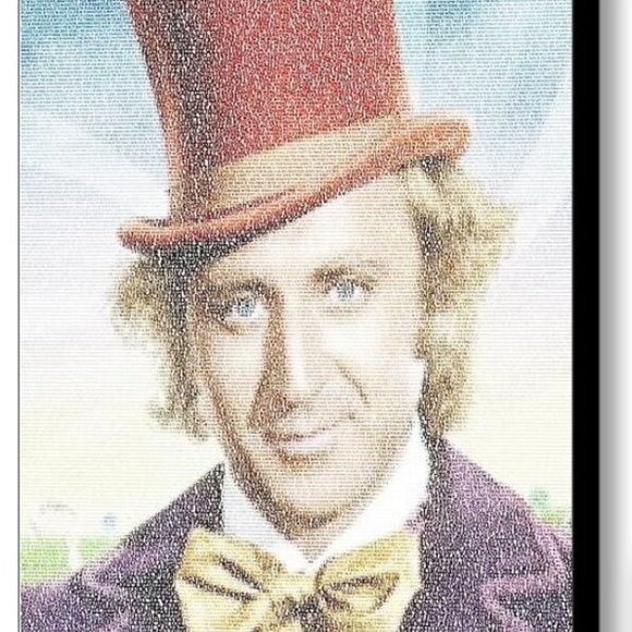 Art | Amazing Willy Wonka Pure Imagination Song Lyrics Mosaic 9x11 Inch ...